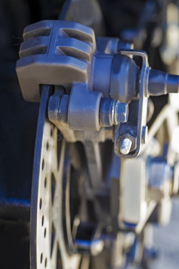 Macro Image of Motorcycle Rear Wheel Brake Disk Stock Photo - Image of ...