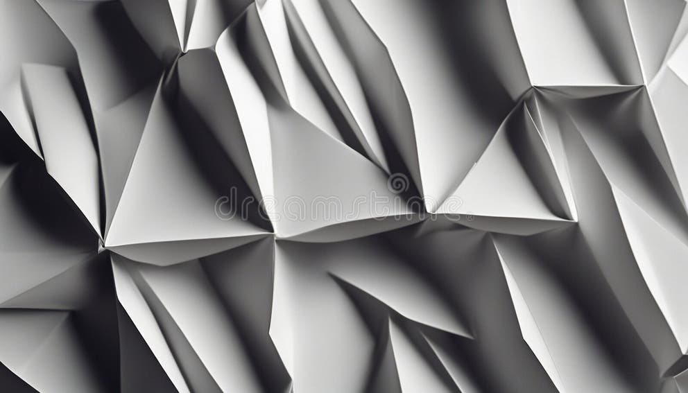Macro Image of Paper Folded in Geometric Shapes, Three-dimensional ...