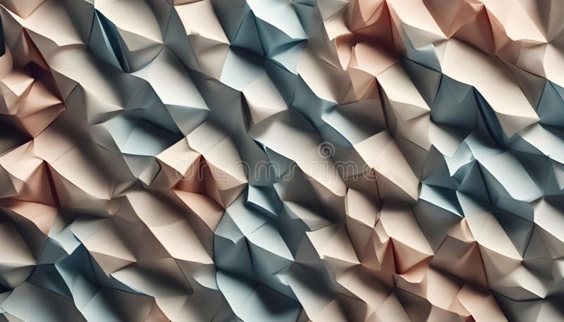 Macro Image of Paper Folded in Geometric Shapes, Three Dimensional ...