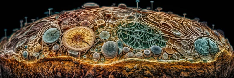 A Macro Image of a Plant Cell, with Its Intricate Structures and ...