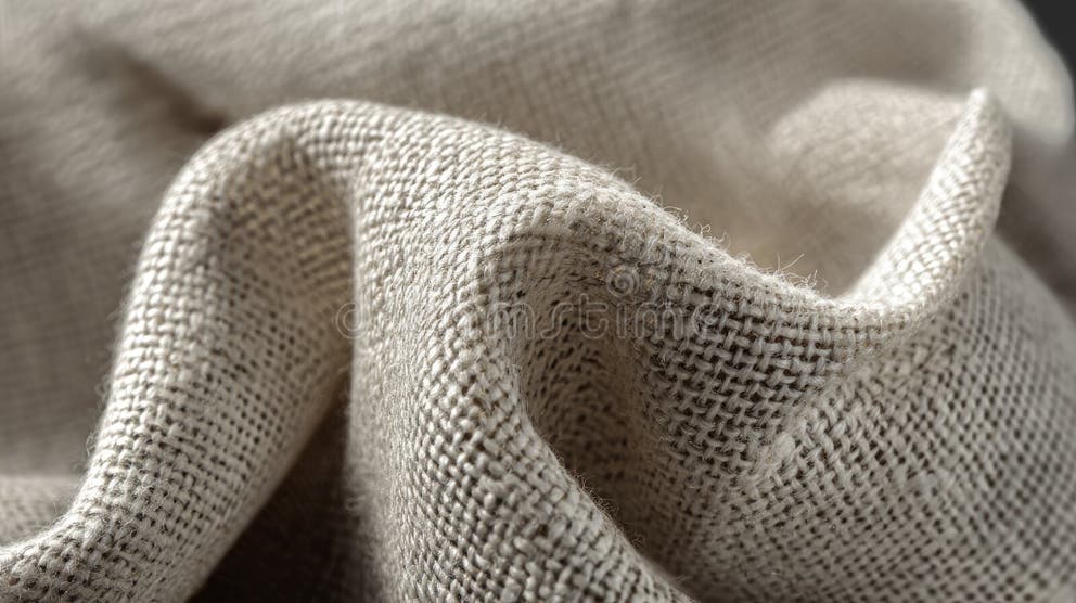 Macro Image of Raw Cotton Fabric, the Weave Pattern Visible in Every ...