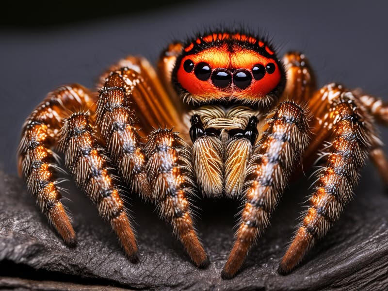 Macro Image for Reference of a Brown and Orange Spider Stock Photo ...