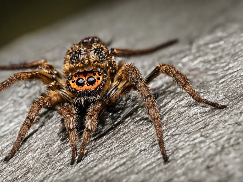 Macro Image for Reference of a Grey Spider Stock Image - Image of white ...