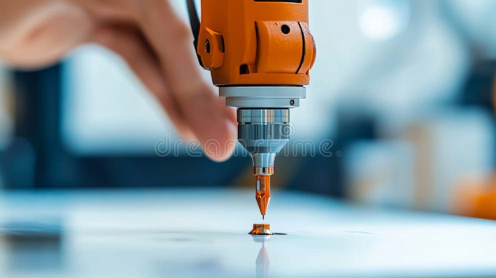 Macro Image of a Robotic Arm in Precision Automation, Featuring a Tiny ...