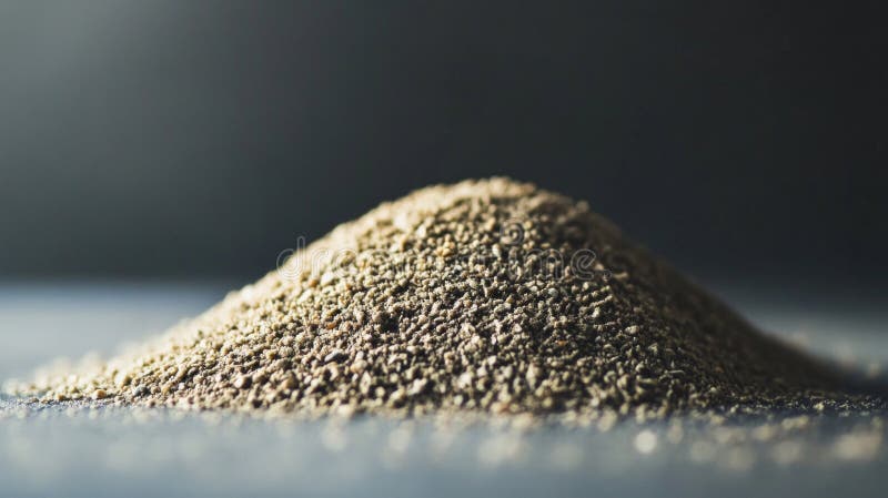 Close-up of Black Peppercorn Ground Pile on Dark Background Stock Photo ...