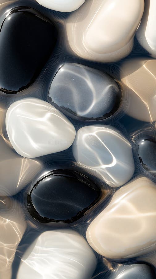 Macro Image of Smooth River Stones of Different Shapes and Colors ...
