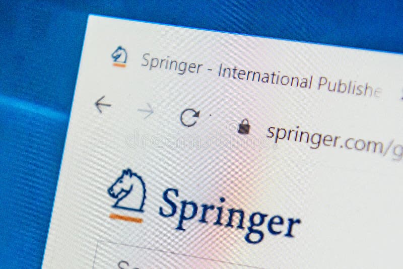 Springer.com Web Site. Selective Focus. Editorial Stock Photo - Image ...