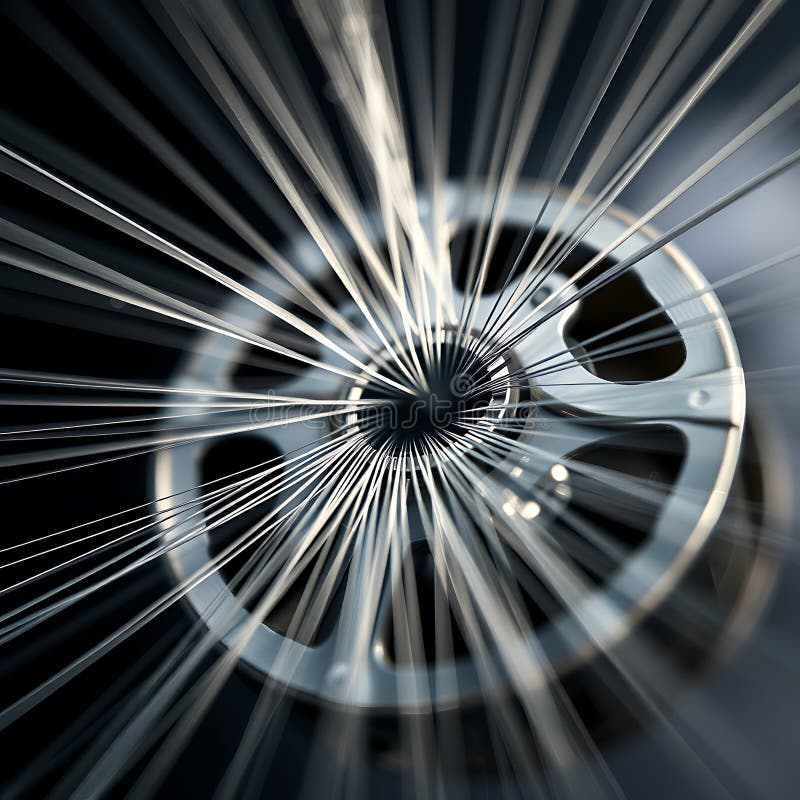 A Macro Image of a Threading Die with Metallic Threads in Motion ...