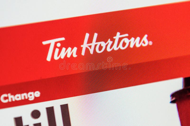 Tim Hortons Web Site. Selective Focus. Editorial Photo - Image of logo ...