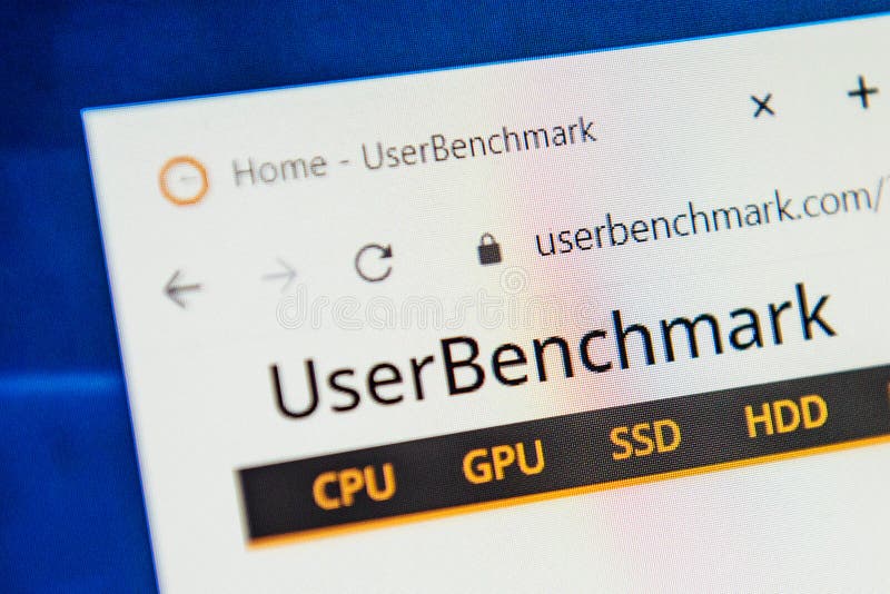 UserBenchmark.com Web Site. Selective Focus. Editorial Stock Photo ...