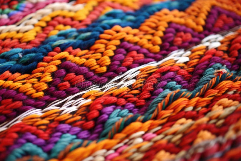 Macro Image of Vivid Woven Carpet Pattern Stock Photo - Image of home ...