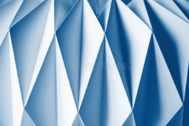Macro Image of White Paper Folded in Geometric Shapes, Three ...