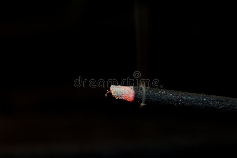 Macro of Incense and Smoke Particles on Black Background Stock Photo ...