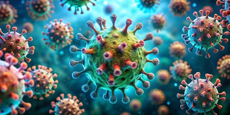 Macro of Infected Virus Cells Dividing the Body Moving Inside the Body ...