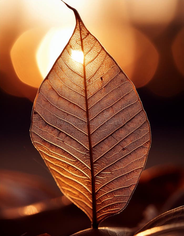 Macro of Leaf Skeleton with Sunlight Passing through, Beauty Wallpaper ...