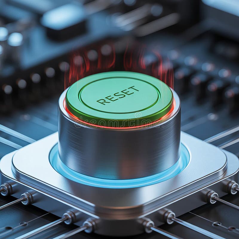 Reset Button stock illustration. Illustration of sleek - 395975414
