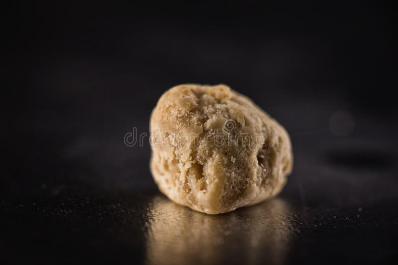 Macro of Marijuana Extraction Concentrate Aka Wax Crumble on Dar Stock ...