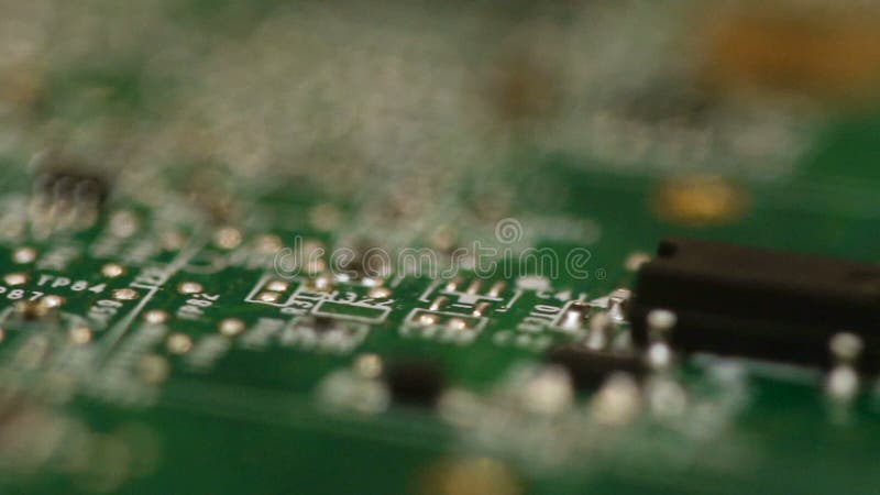 Macro of Matherboard from Old Laptop Computer Stock Footage - Video of ...