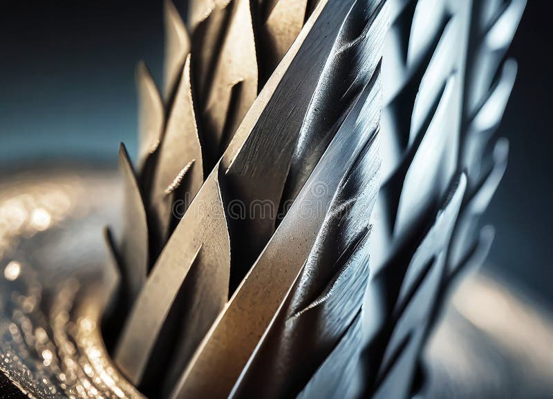 Macro of a Metal Mill Drill Bit, Abstract Shape of the Blade Edges ...