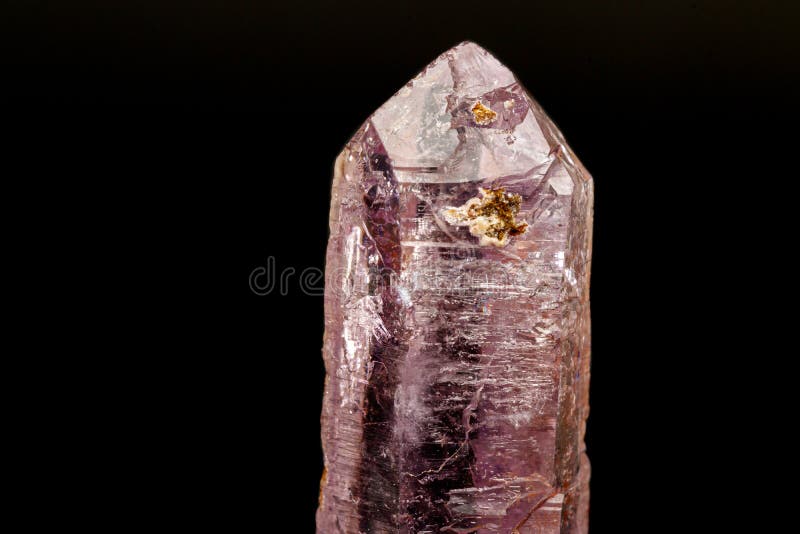 Macro Mineral Amethyst Stone on a Black Background Stock Image - Image ...