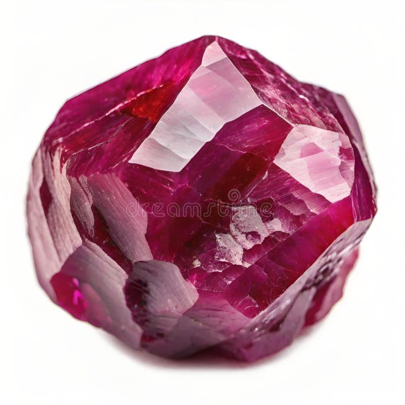 Macro Mineral Pink Amethyst on a White Background Stock Illustration ...