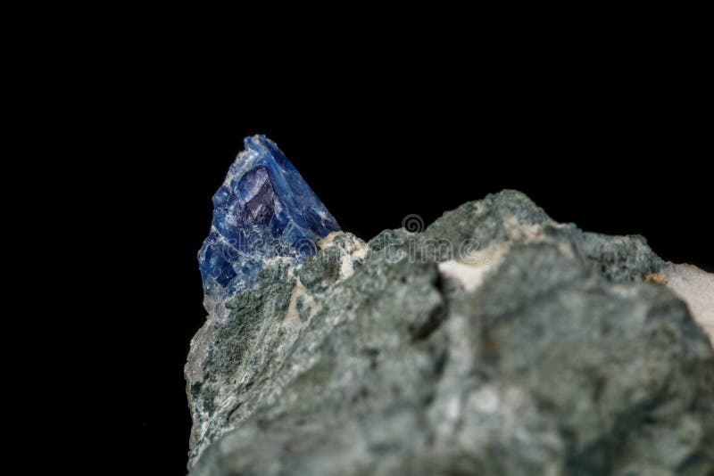 Macro Mineral Stone Bentorite on a Black Background Stock Image - Image ...