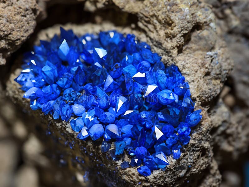 Macro Mineral Stone Blue Amethyst in a Black Background Stock Photo ...