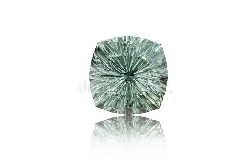 Macro Mineral Stone Cut Beryl on a White Background Stock Photo - Image ...