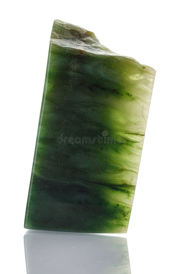 Macro Mineral Stone Nephrite on a White Background Stock Photo - Image ...