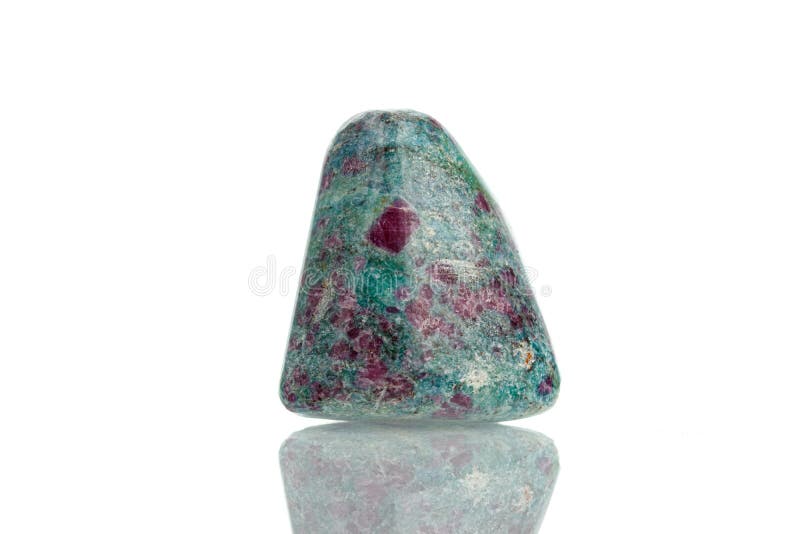 Macro Mineral Stone Ruby on a White Background Stock Image - Image of ...