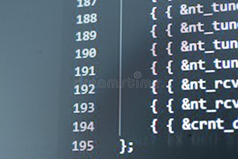 A Macro Monitor Screen with Program Code on it, Making the New Php Script Stock Photo - Image of ...