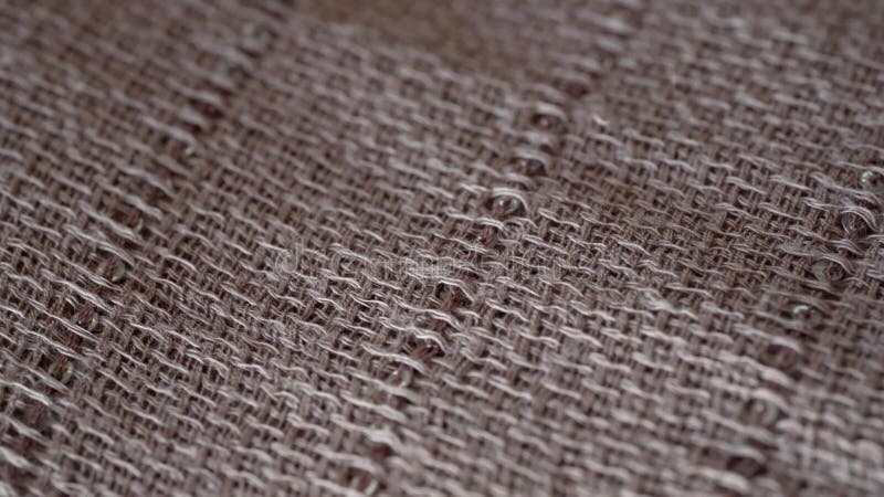 Macro with Movement of Soft Grey Fabric, Extreme Close Up of Cloth ...