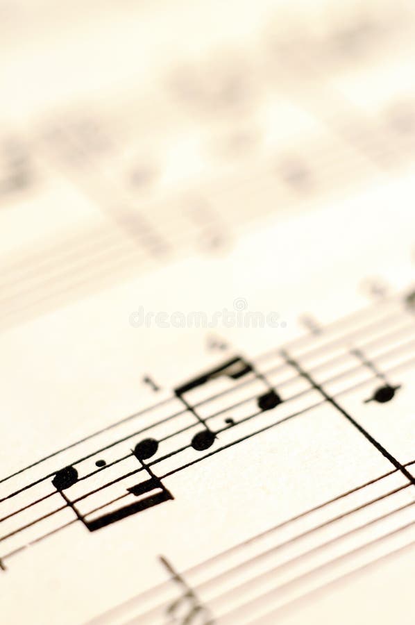 Macro of Music Score for Background Stock Photo - Image of partition ...