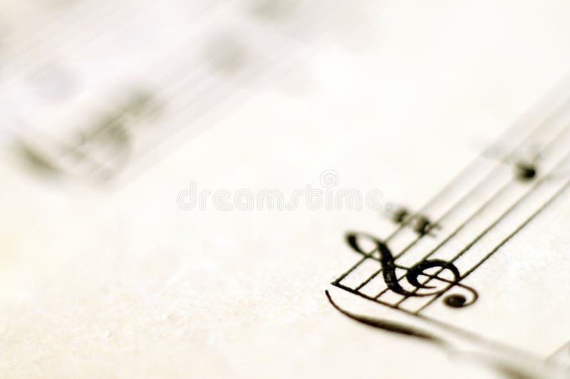 Macro of Music Score for Background Stock Photo - Image of notation ...