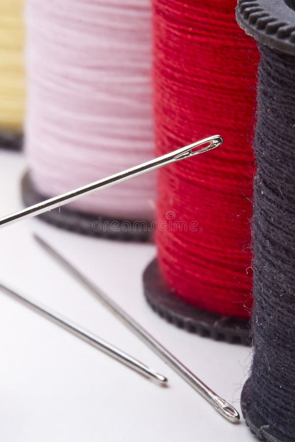 Macro of Needle stock image. Image of reel, equipment - 27675563