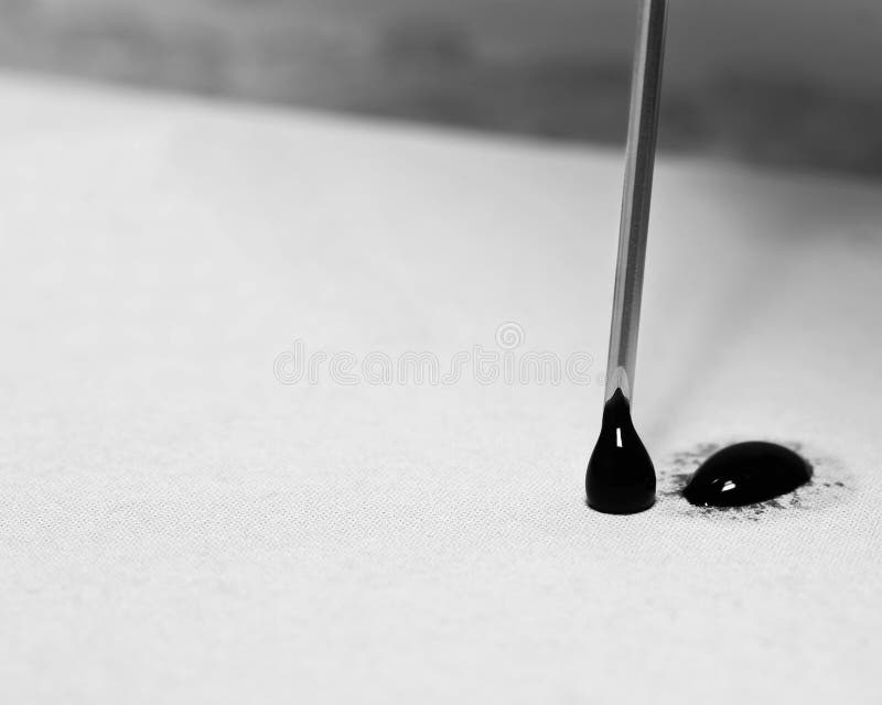 Macro of Needle Applying Ink To Cardstock Stock Image - Image of macro ...
