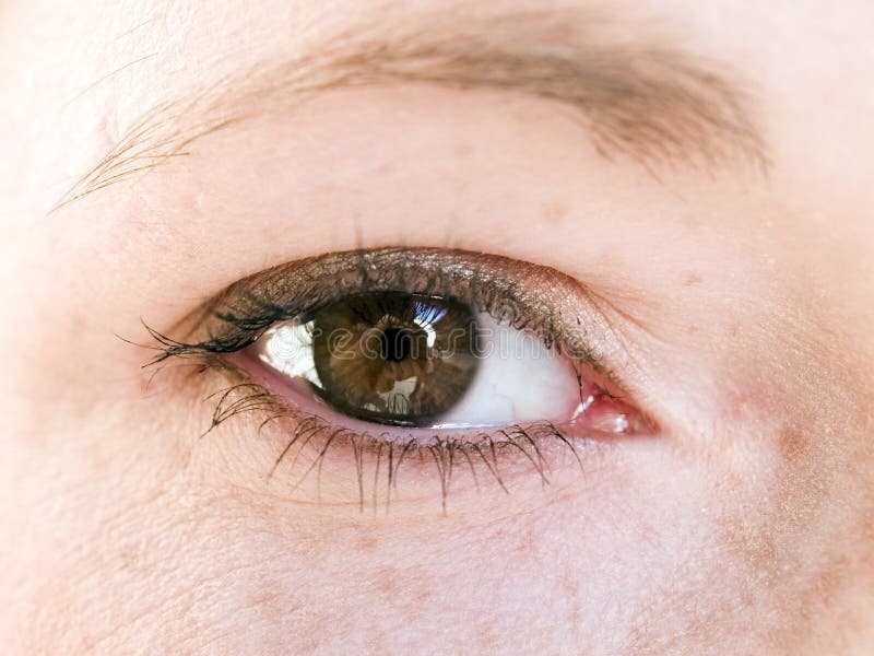 Macro - ojo humano foto de archivo. Imagen de textura, maquillaje - 751448