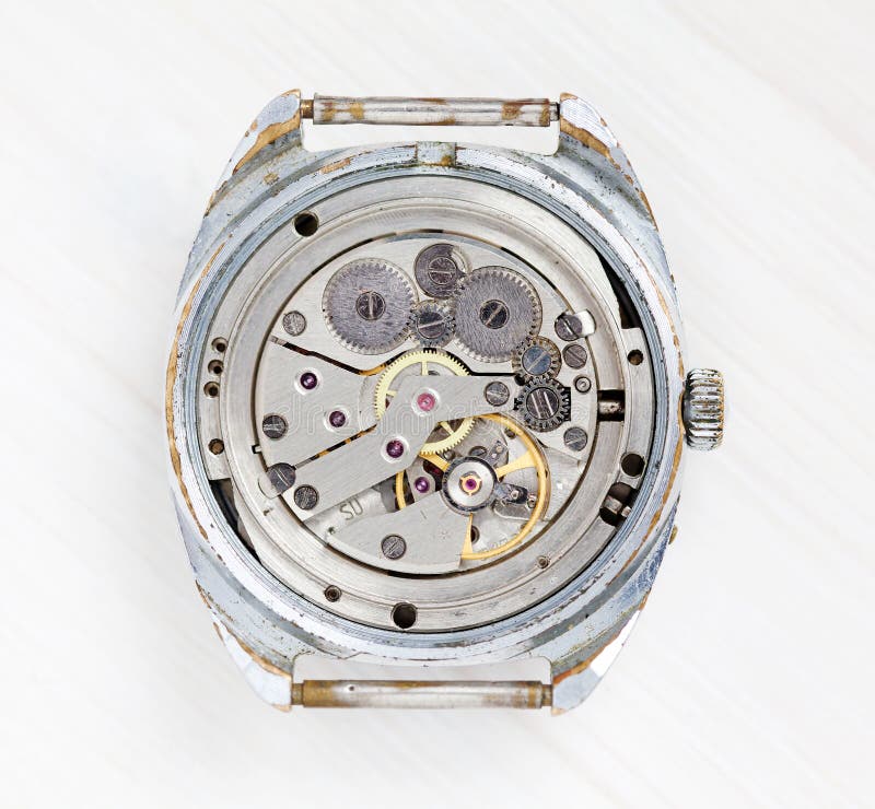 Macro of old watches stock photo. Image of minute, measurement - 19273238