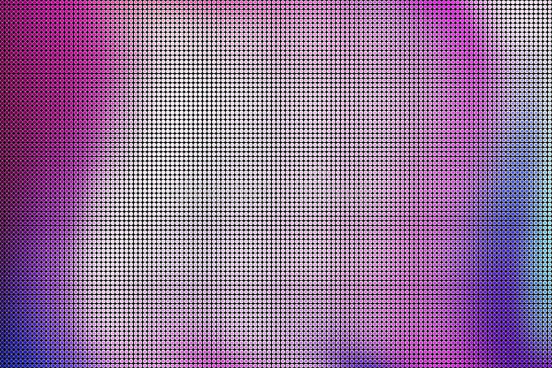 Macro Pattern of LED Screen with Glowing Round Pixels Stock ...