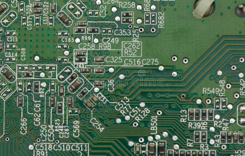Macro of PC circuit stock photo. Image of computer, technology - 46980932