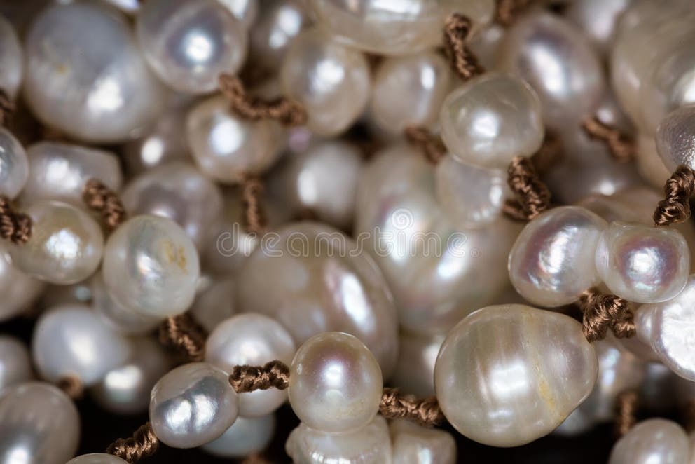 Macro of pearls stock image. Image of jewel, chain, expensive - 137208243