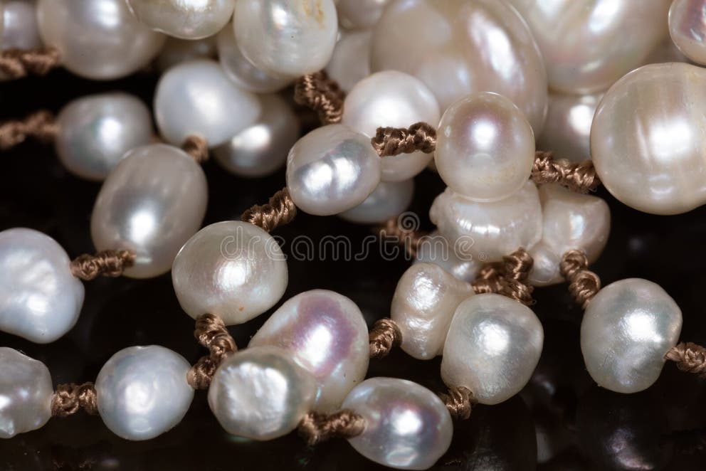 Macro of pearls stock image. Image of close, luxurious - 69942881