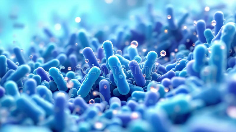 Macro Perspective of Detailed Microbiological Microscopic Bacteria ...