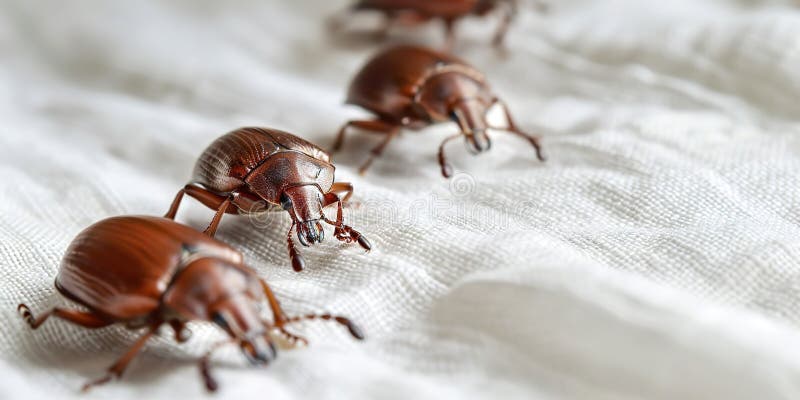 Macro photo bed mites stock image. Image of bedbug, life - 330229343