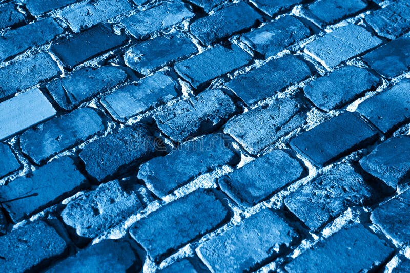 Macro Photo of Blue Brick with Visible Texture. Background Stock Image ...