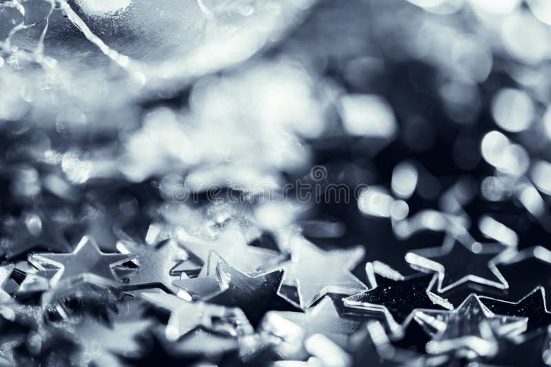 Macro Photo of Bright Silver Star and Cracked Glass Sphere Stock Photo ...