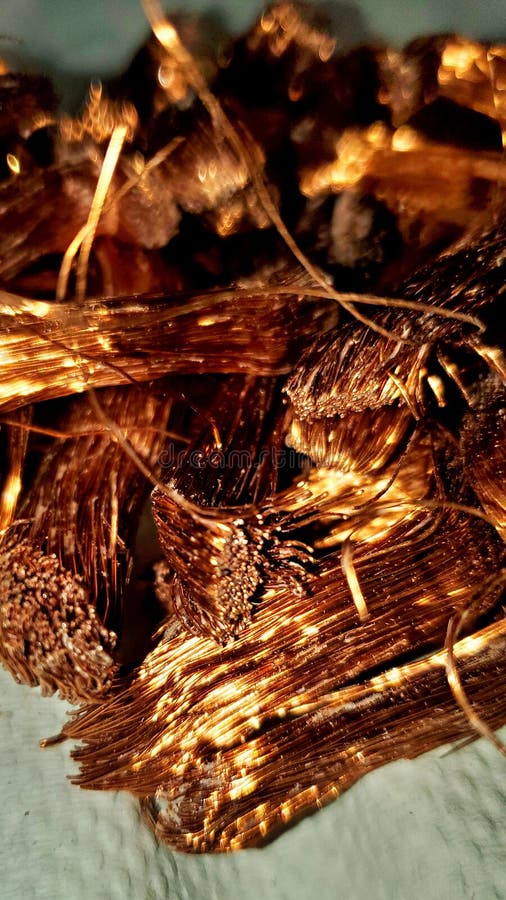 Copper wire close up stock image. Image of production - 350556903
