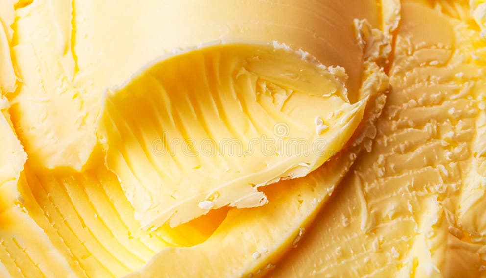 Macro Photo of Butter Texture Stock Illustration - Illustration of ...