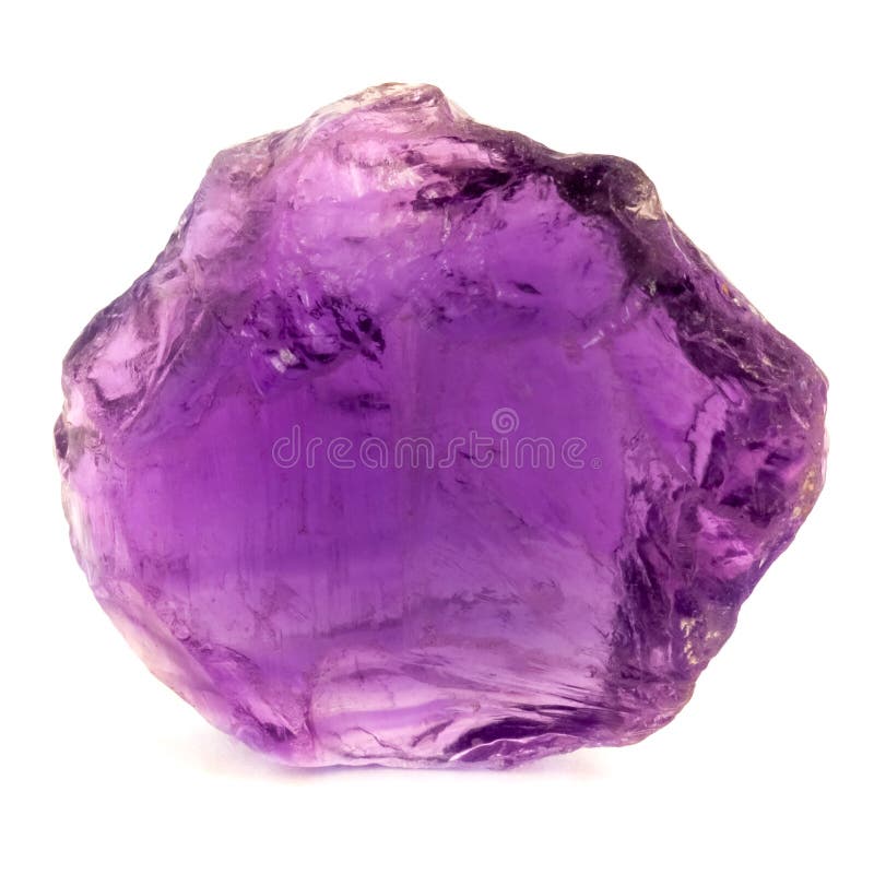 Clear Amethyst Stone Macro Photo Isolated on White Stock Image - Image ...