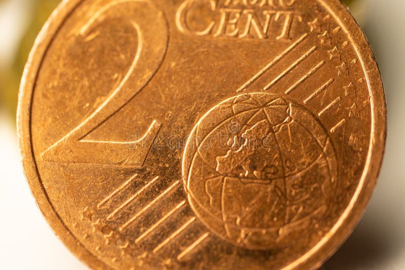 Macro Photo of a Coin Two Cents Stock Image - Image of coin, banking ...